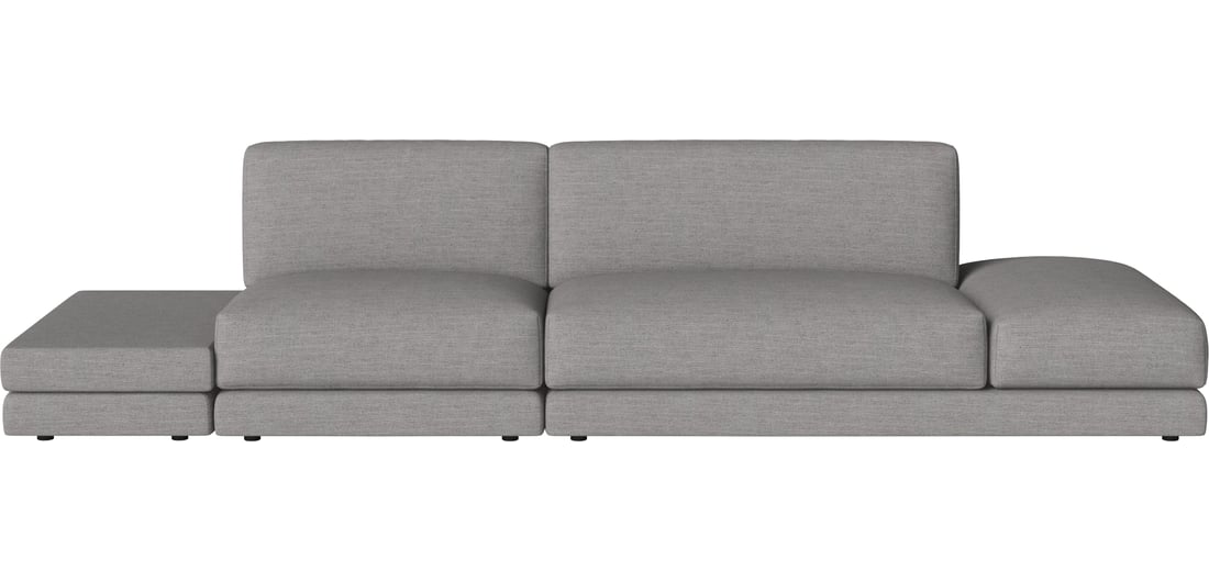 Avelou 3 Modules Small back w. open end pouf - right and side table - left