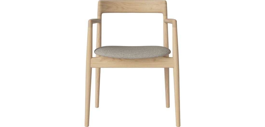 Calma Upholstered Dining Chair w. armrest