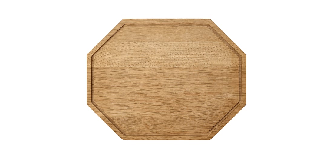 Octagon Wood Cutting Board 32,5 x 25 x H2 cm