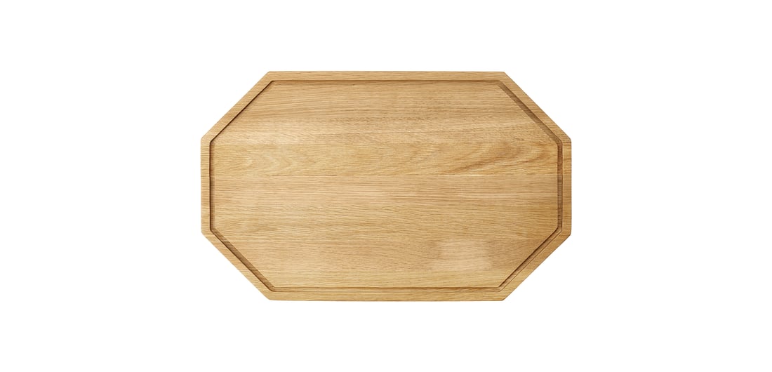 Octagon Wood Cutting Board 40 x 25 x H2 cm